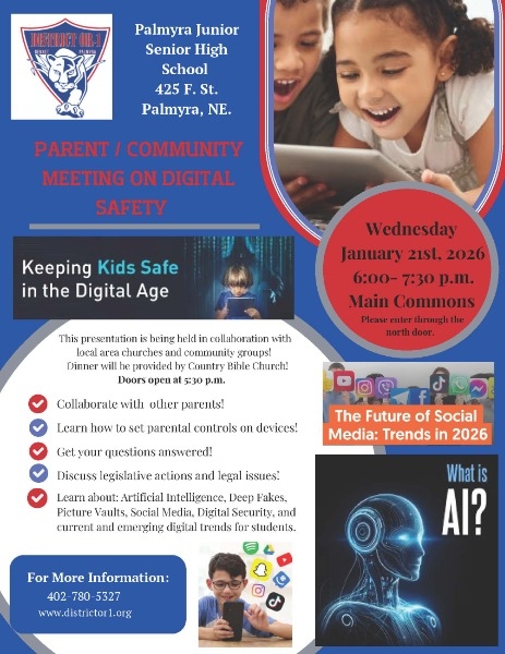 District OR-1 - Parent/Community Meeting on Digital Safety January 21